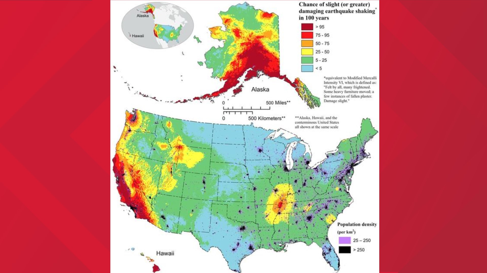 New map shows U.S. areas at risk of damaging earthquakes | wltx.com