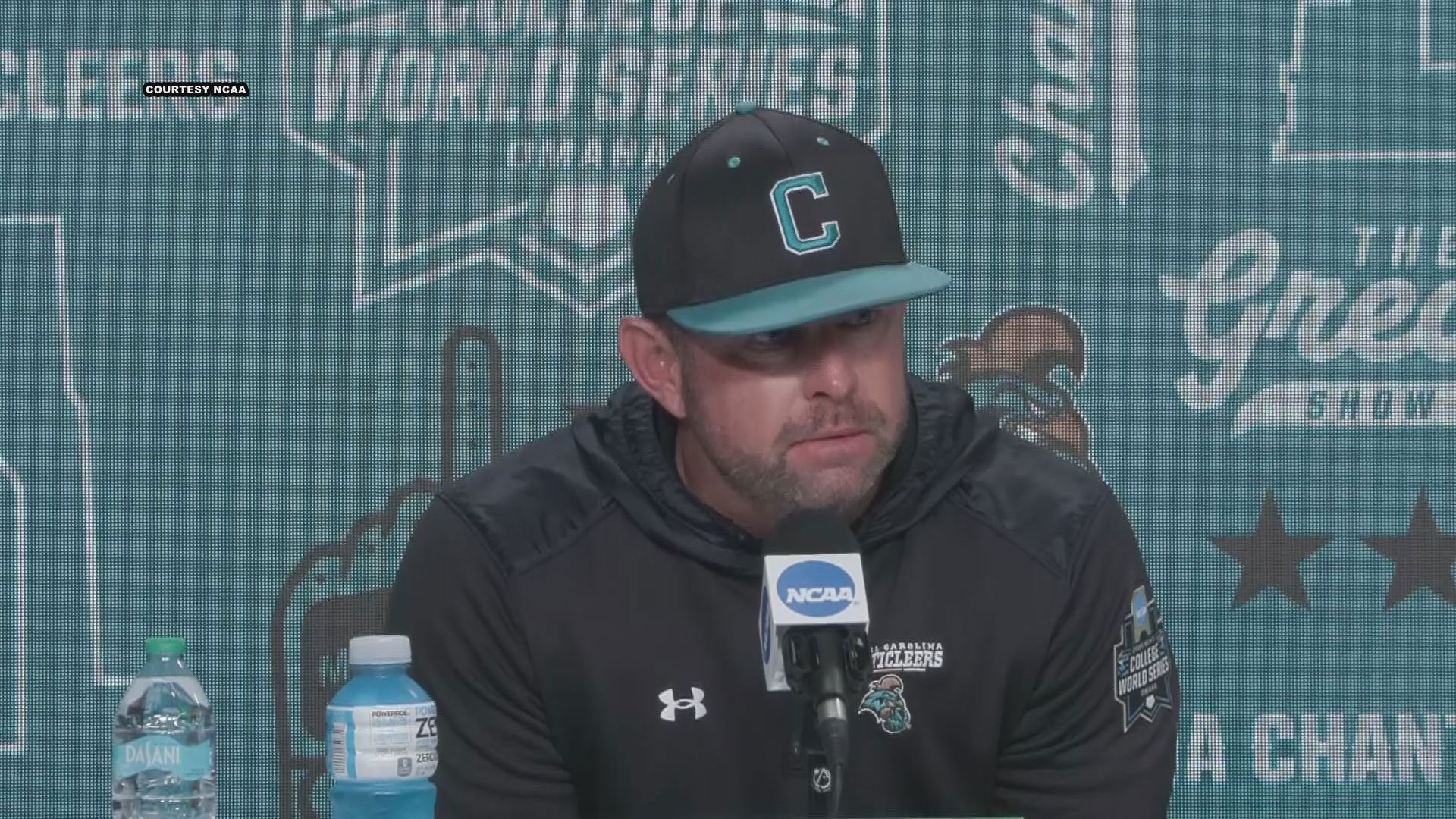 Coastal Carolina speaks after the 11-3 win over Louisville | wltx.com