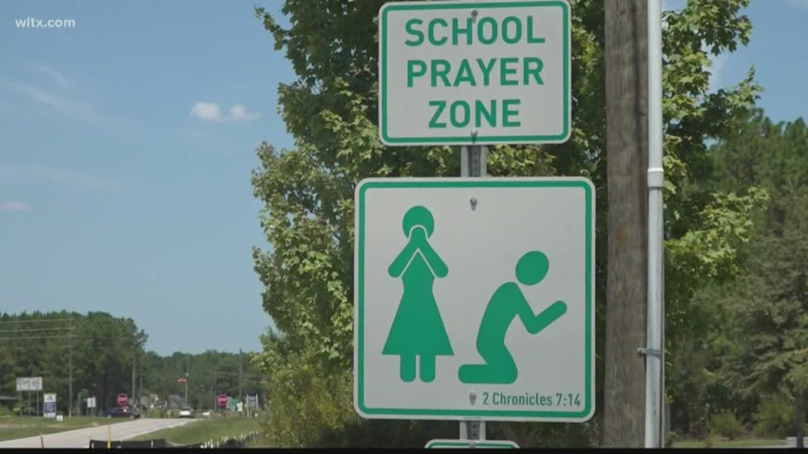 School prayer zone signs are popping up near SC schools | wltx.com