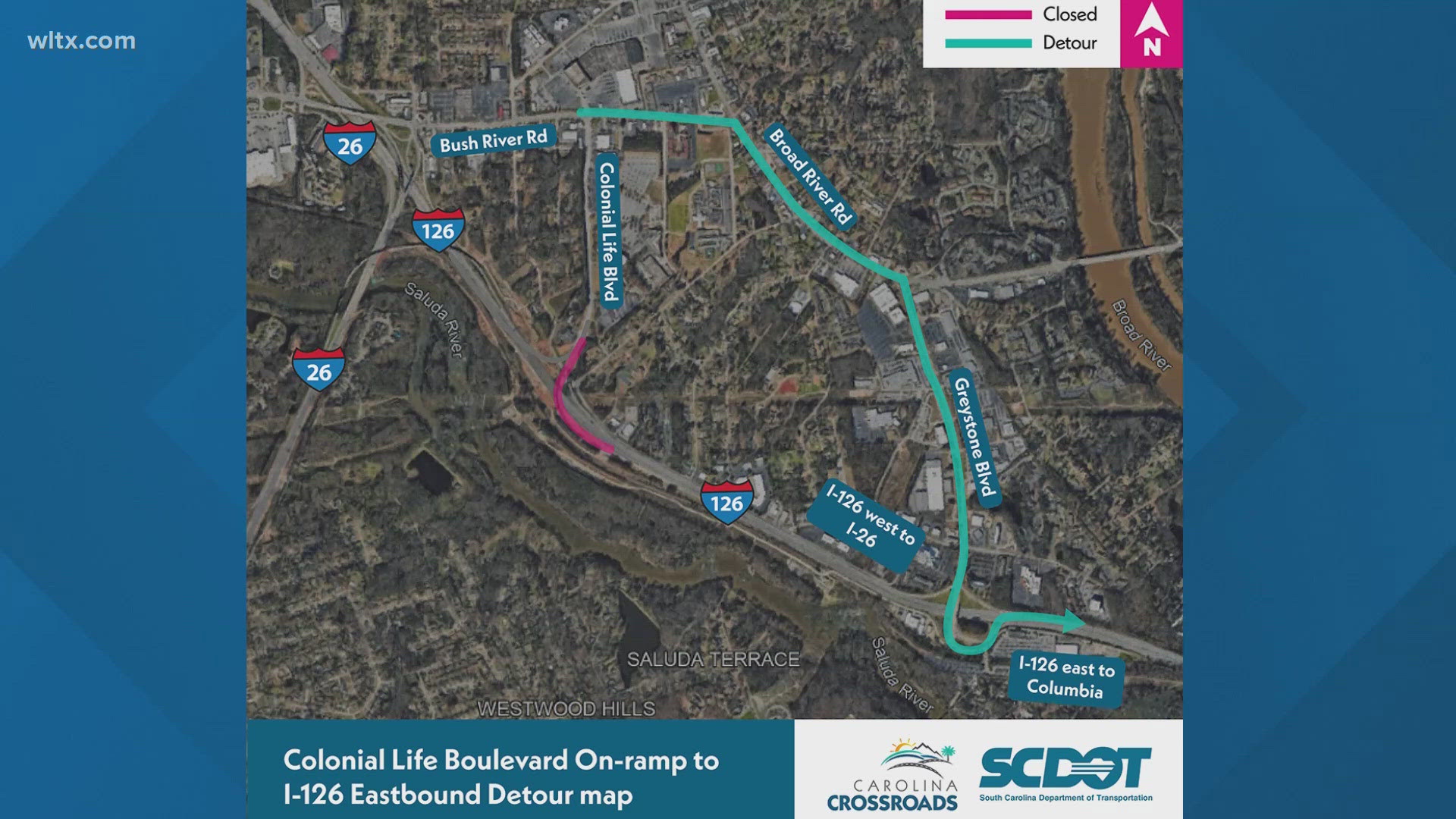 I-126 at Colonial Life Blvd to close overnight Sept. 25 | wltx.com