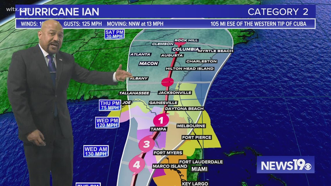 Hurricane Ian gains strength, could affect SC weather by Friday | wltx.com