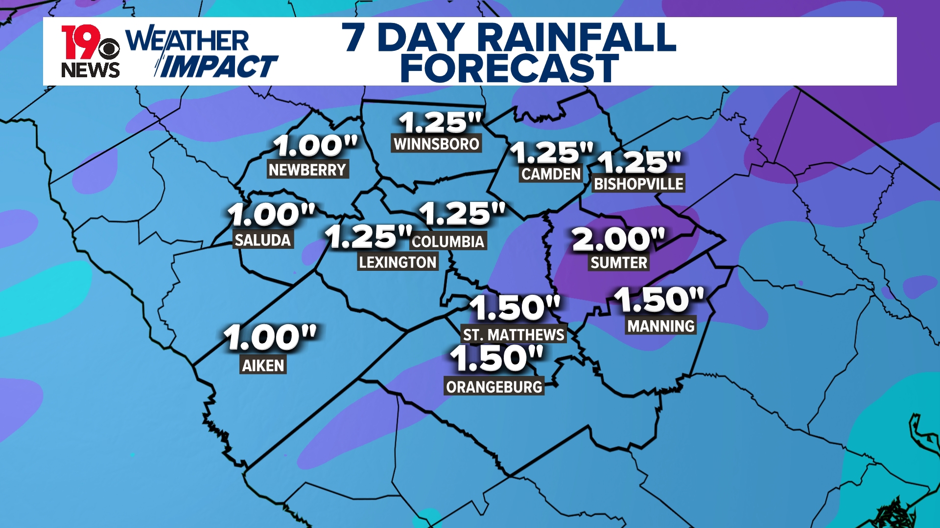 Weather Impact Alert: Heavy rainfall possible Sunday afternoon and ...