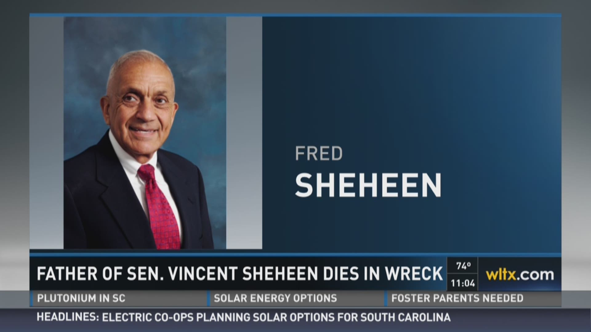 Sen. Vincent Sheheen's Father Dies in Accident | wltx.com