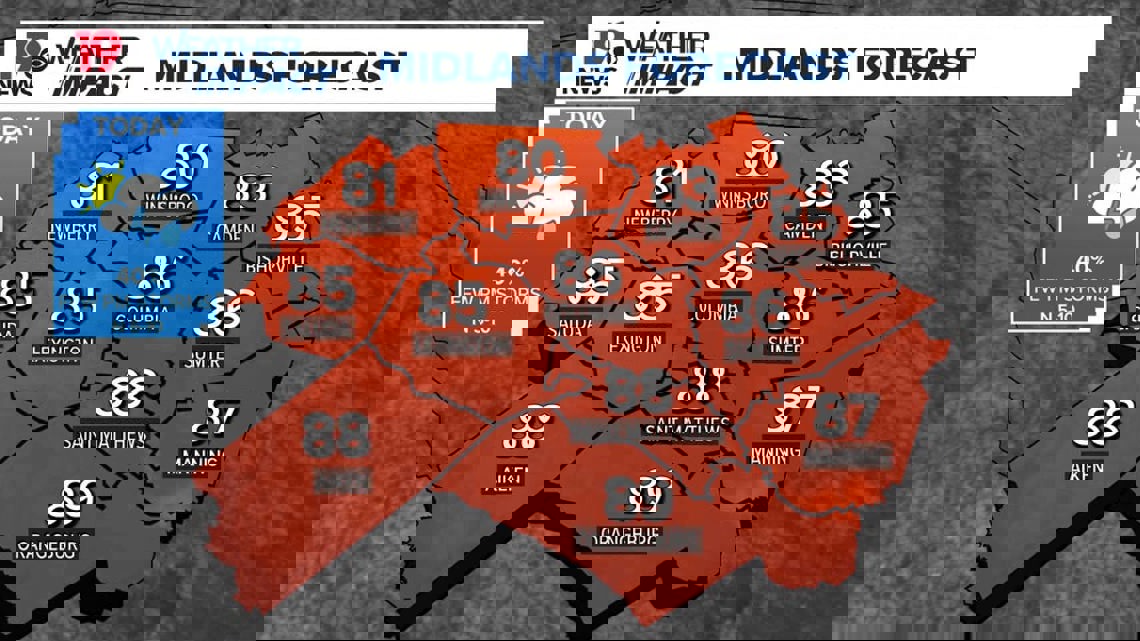 Columbia and I-95 corridor see storms as cooler air spreads in South ...