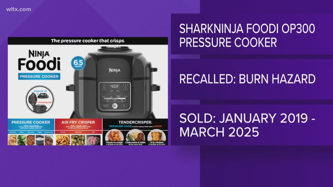 RECALL: Shark Ninja pressure cooker | wltx.com