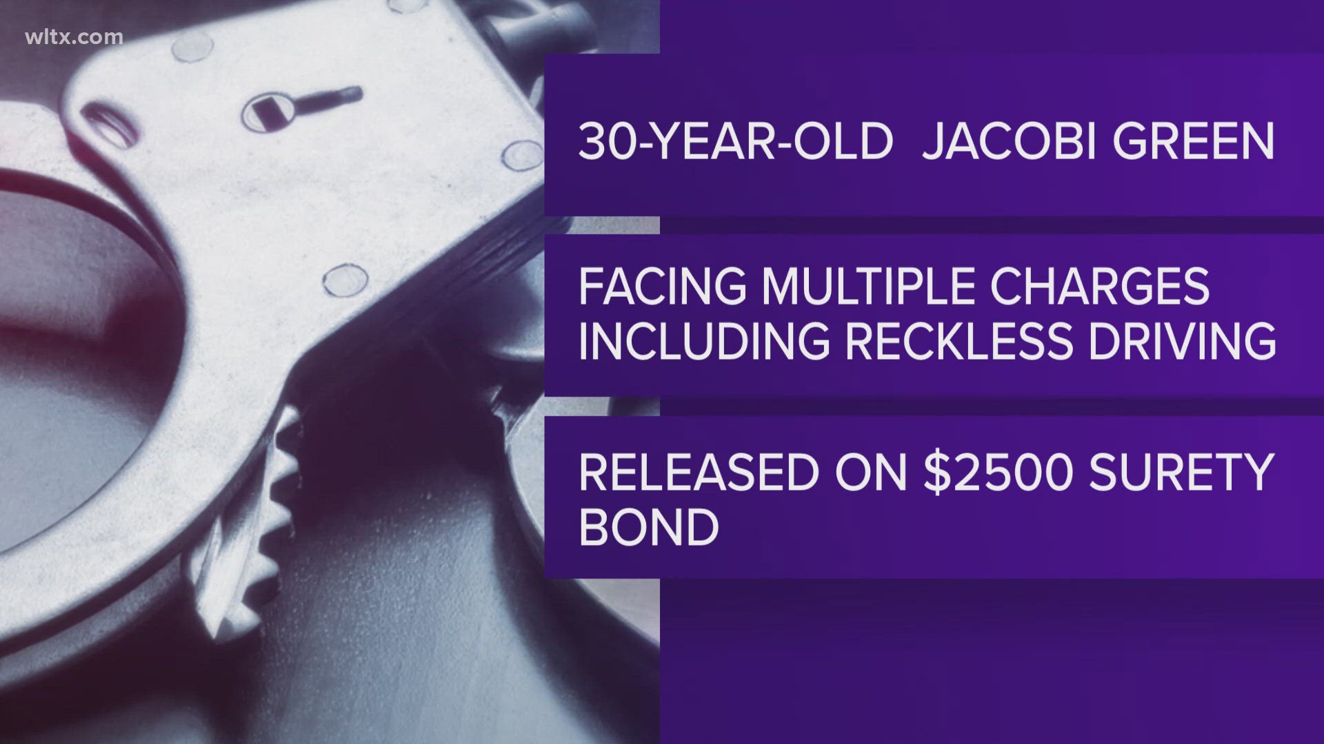 Jacobi Green arrested after high-speed pursuit in South Carolina | wltx.com