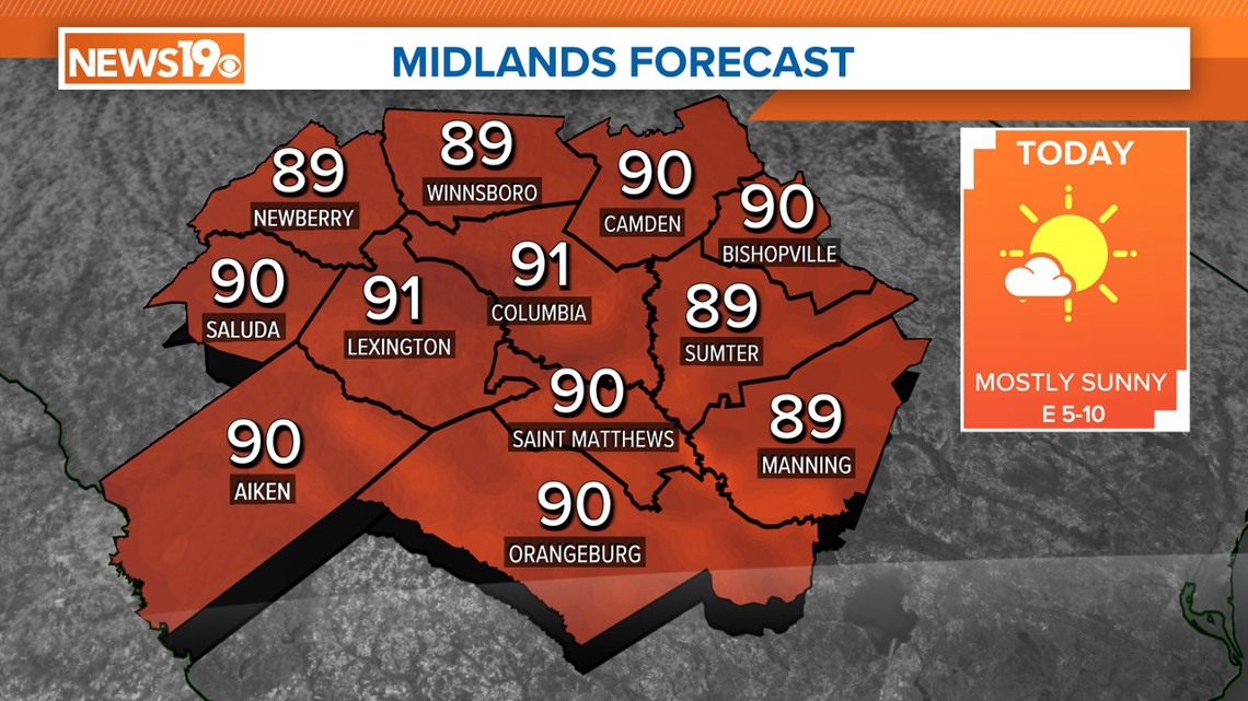 Mainly sunny, seasonable South Carolina Tuesday weather | wltx.com