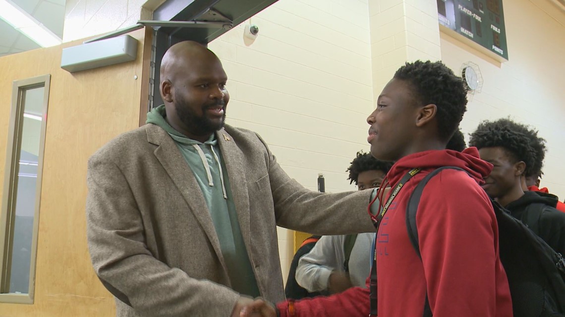 New Spring Valley head football coach arrives on campus, meets team and ...