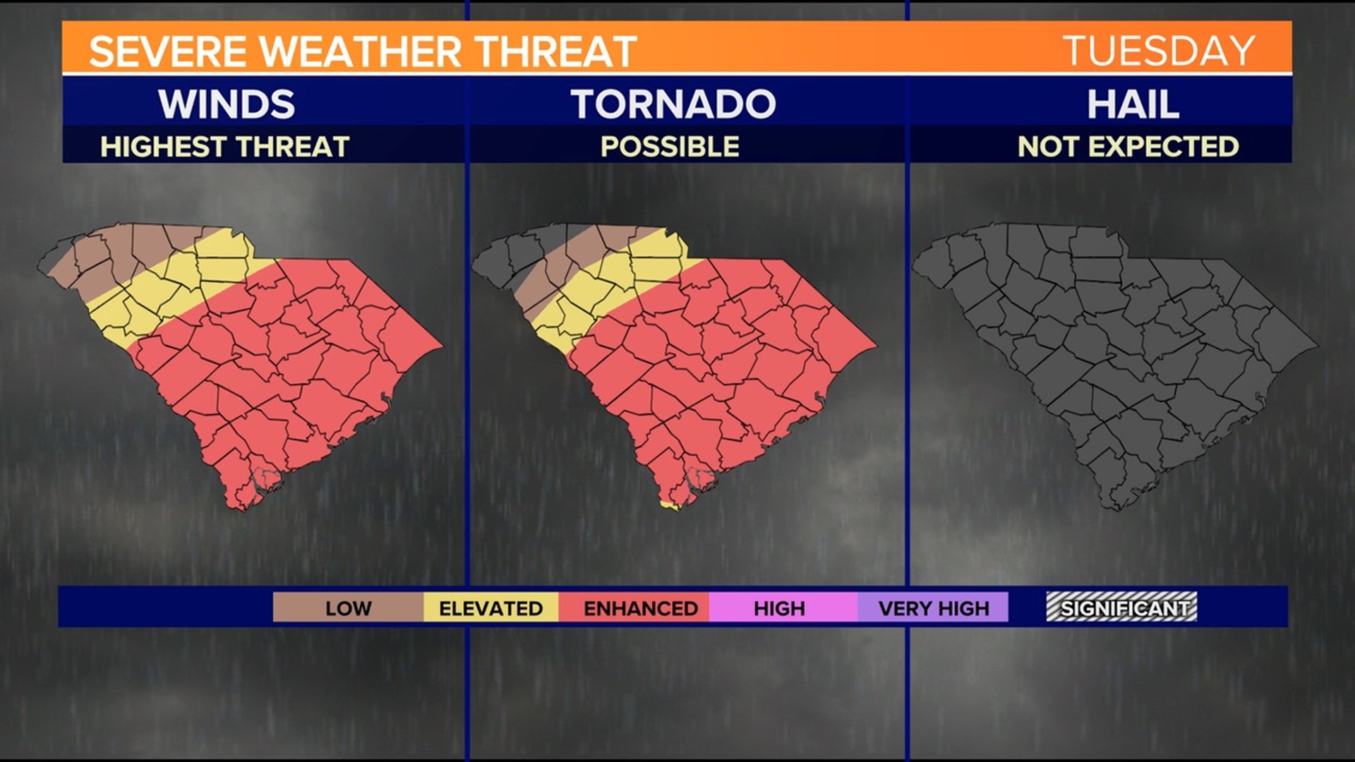 Severe weather possible across South Carolina Tuesday afternoon | wltx.com