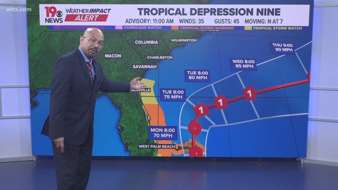 Tropical Depression 9 posing less risk to the United States | wltx.com