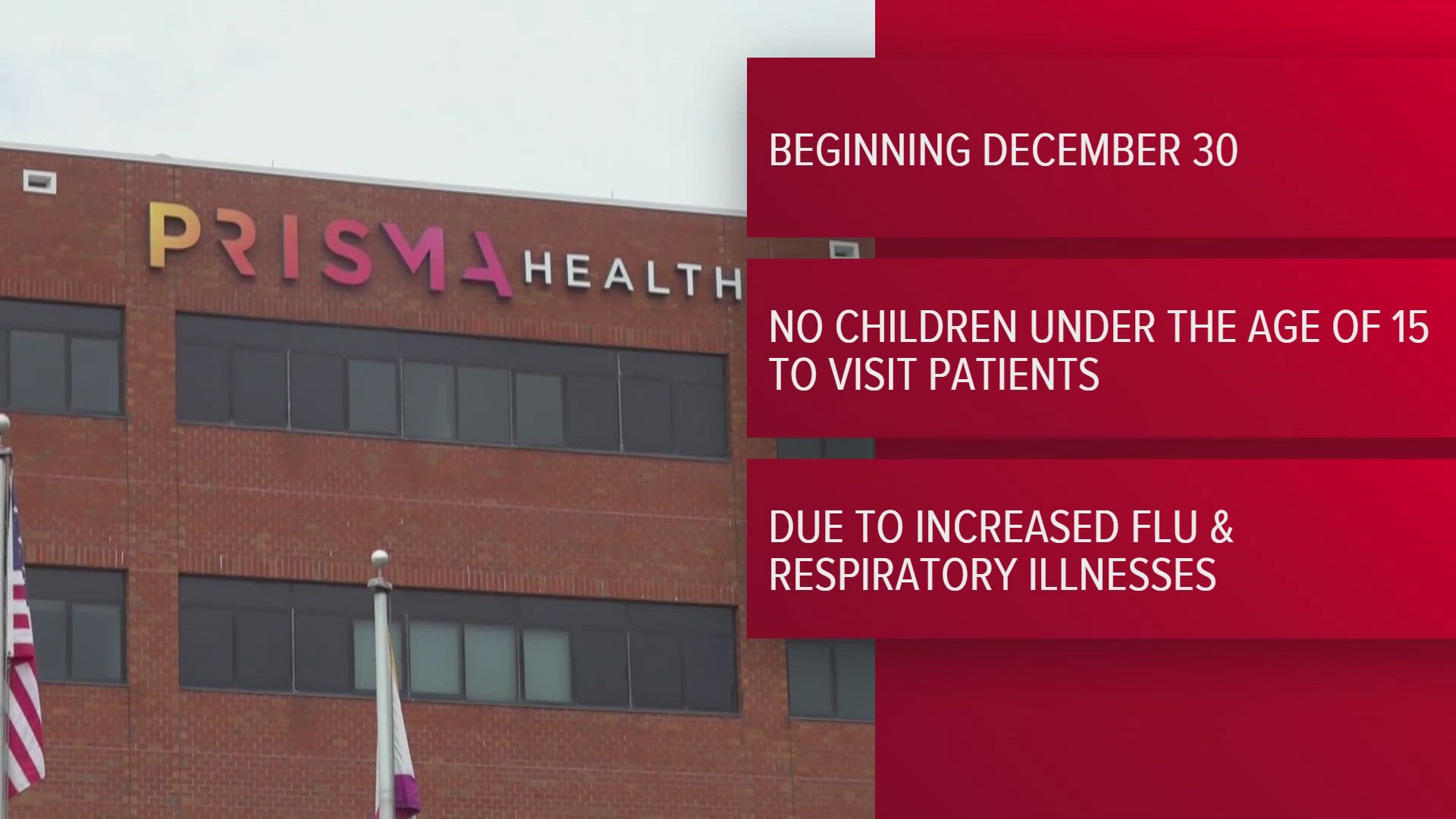 Prisma Health restricts child visitors as flu cases rise | wltx.com