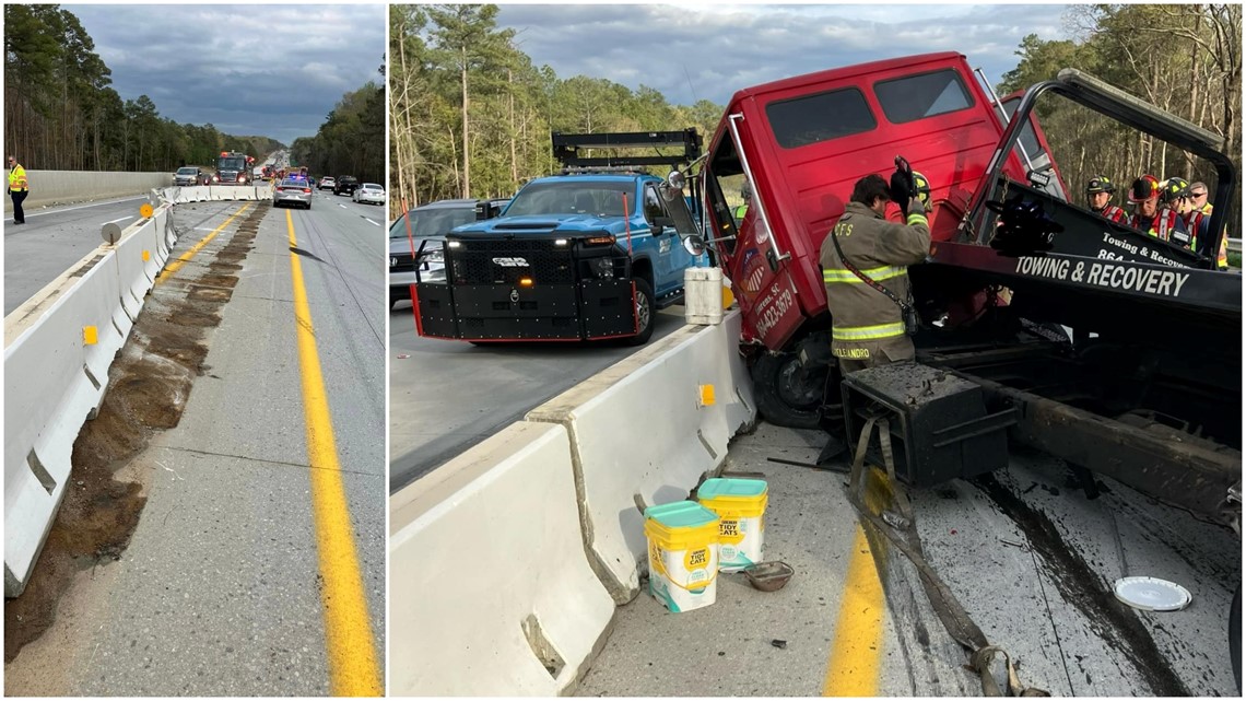 I-26 crash moves barrier wall into lanes near Little Mountain, SC ...