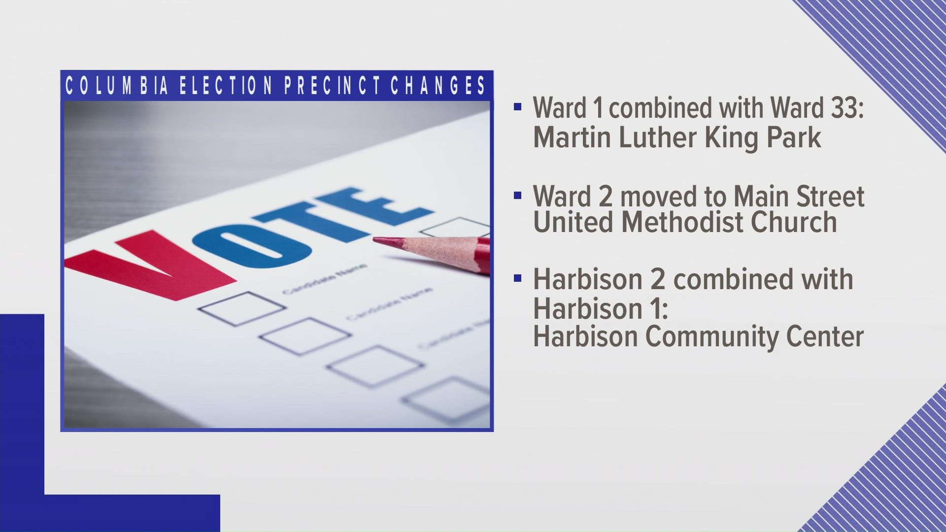 Voting in City of Columbia elections? Note these precinct changes | wltx.com