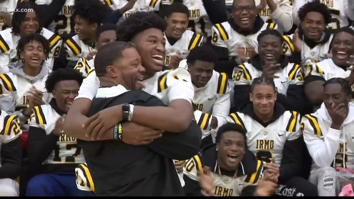 Carolina Panthers surprise Irmo head football coach Aaron Brand | wltx.com