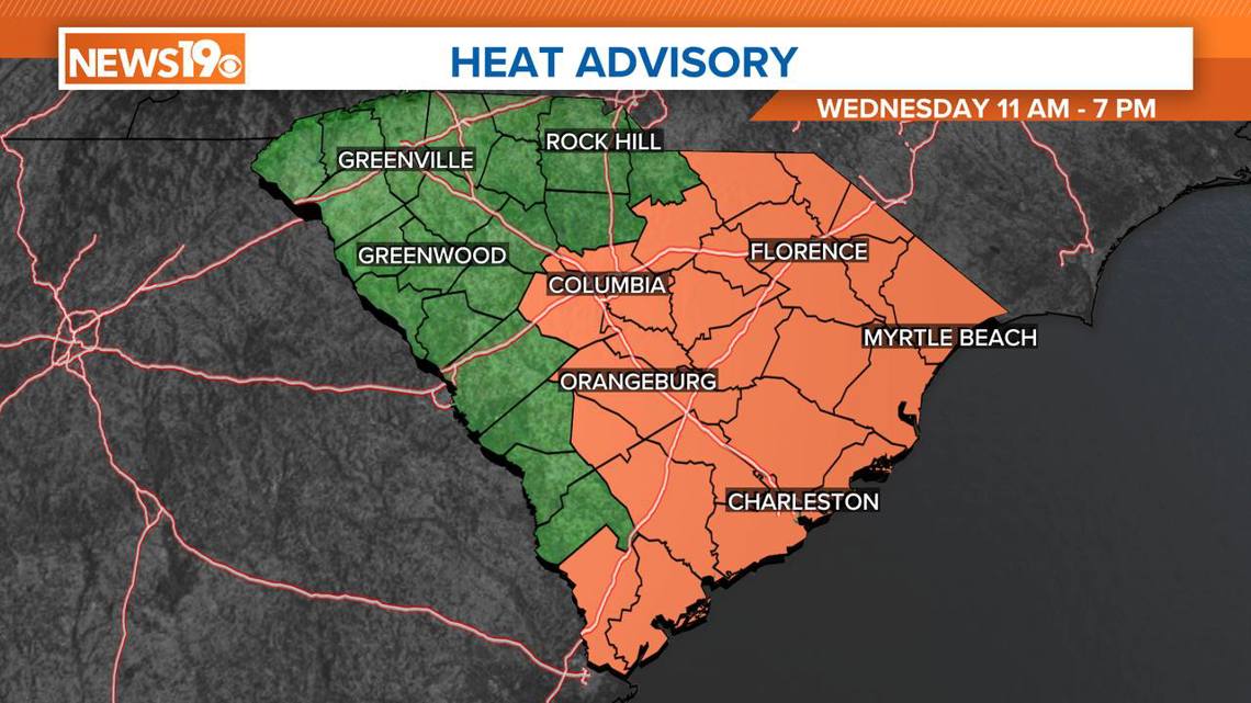 Heat advisory today: More extreme South Carolina temperatures | wltx.com