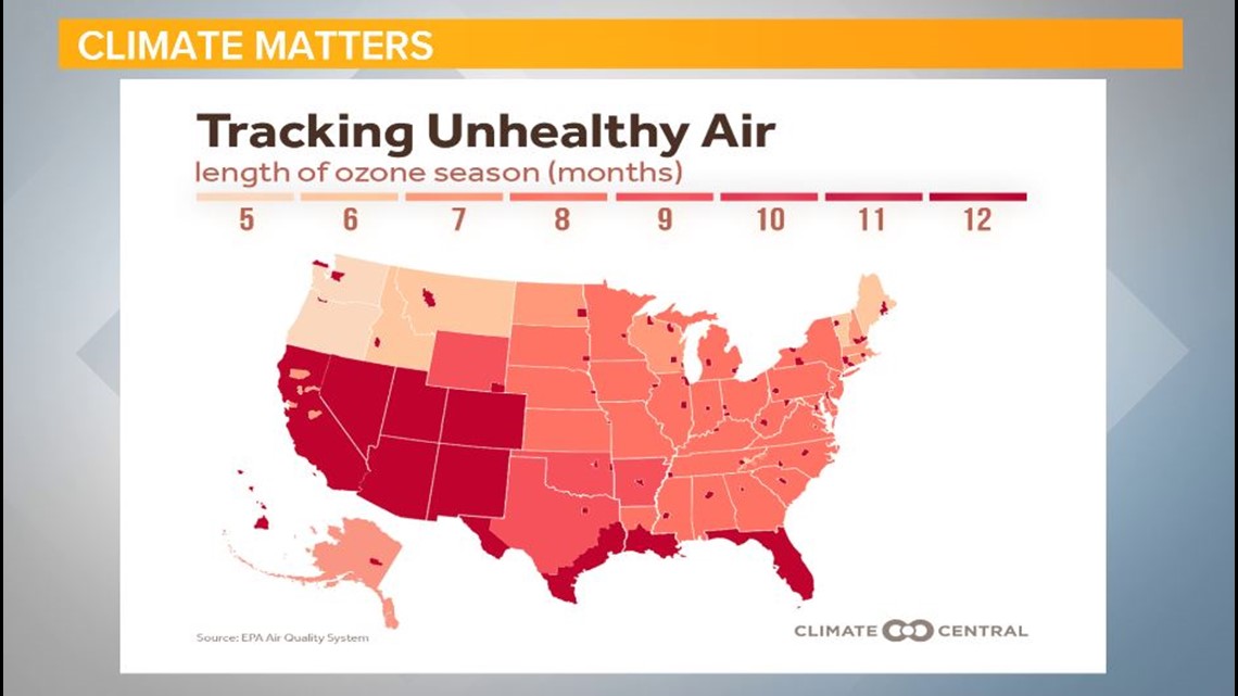 Ozone pollution major problem in 54 US cities | wltx.com