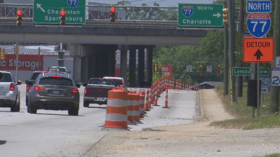 Why are there still cones on Garners Ferry Road near I-77? | wltx.com
