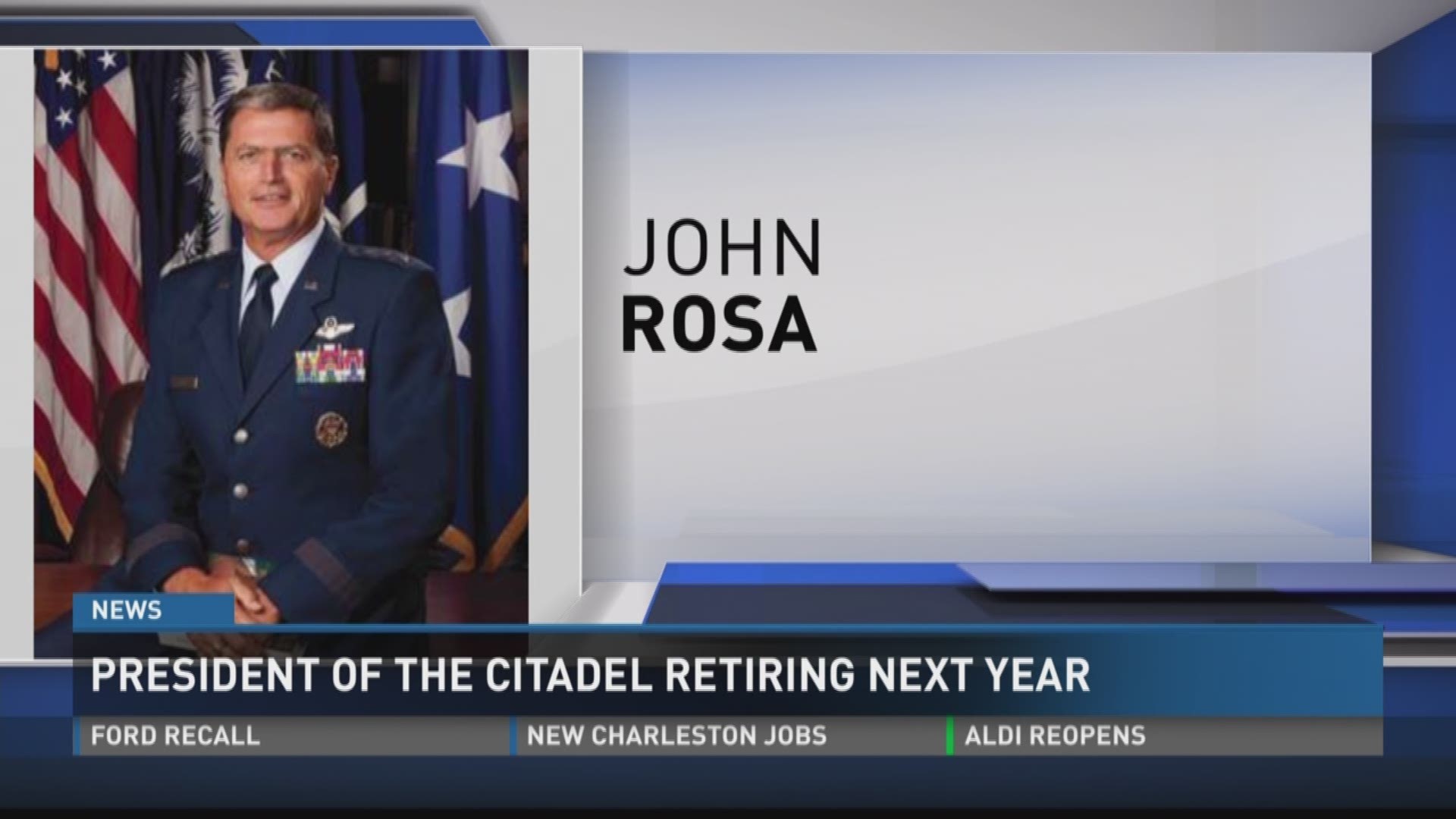 Rosa Announces Retirement as President of The Citadel | wltx.com