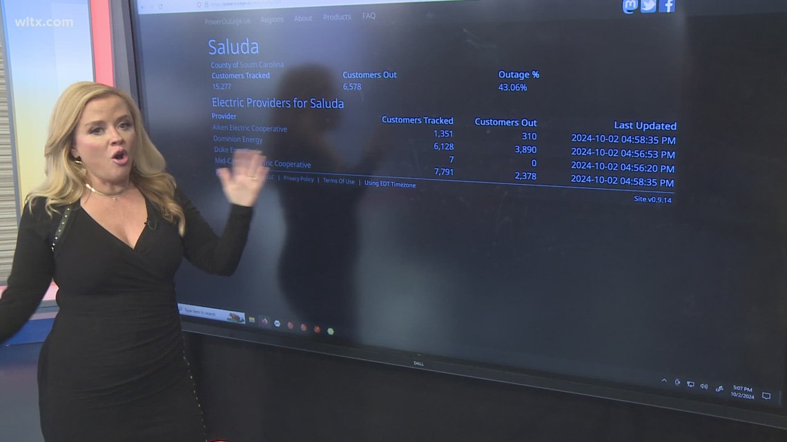 Current power outages in South Carolina | wltx.com