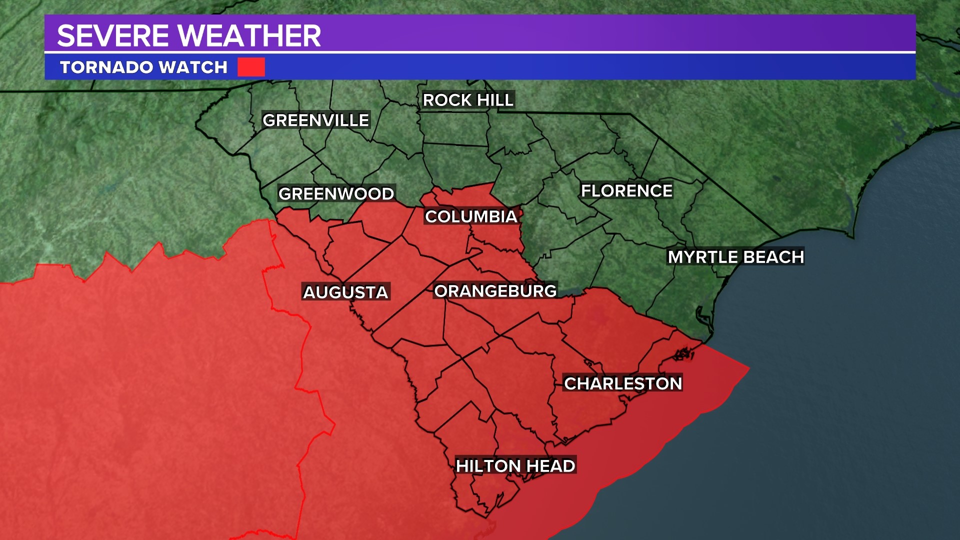 Timeline of severe storms in South Carolin on Wednesday | wltx.com