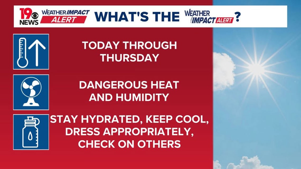 Last week of July starts out with oppressive heat, possible storms ...