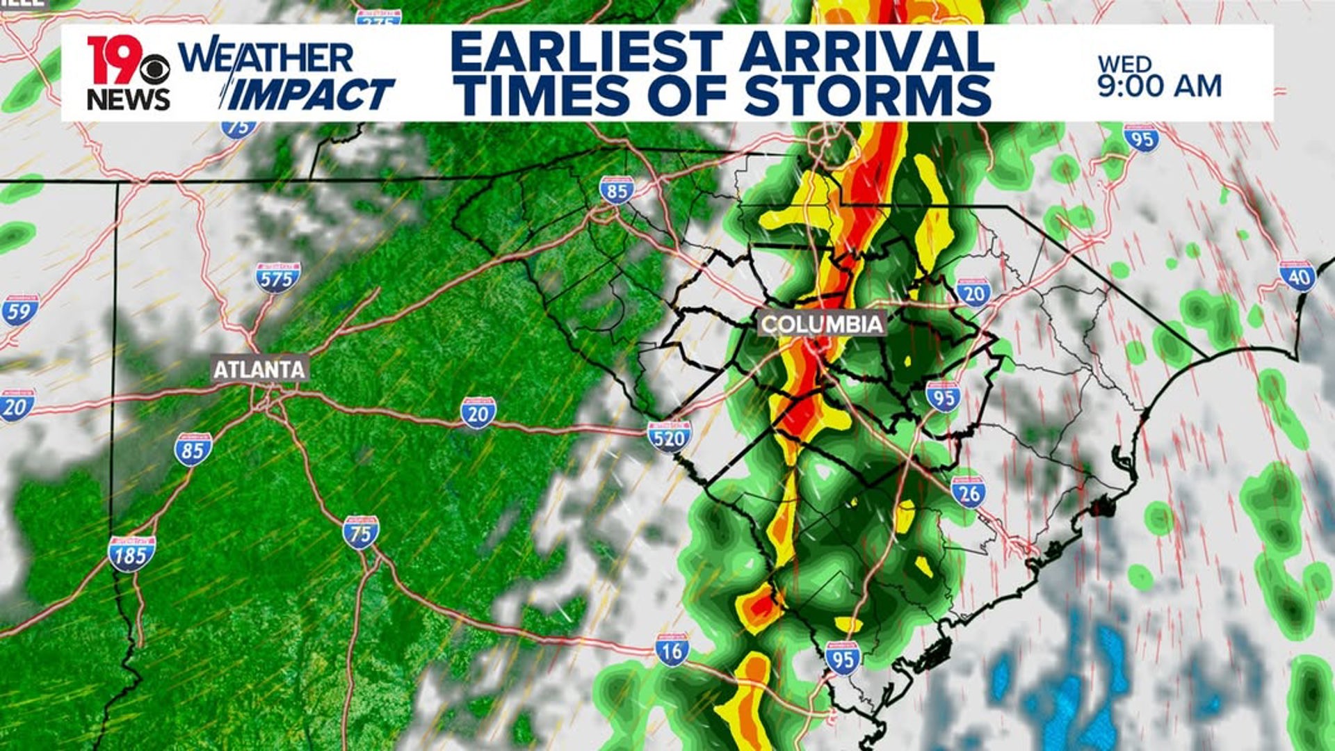 Storms forecast for South Carolina: Severe weather possible Wednesday ...