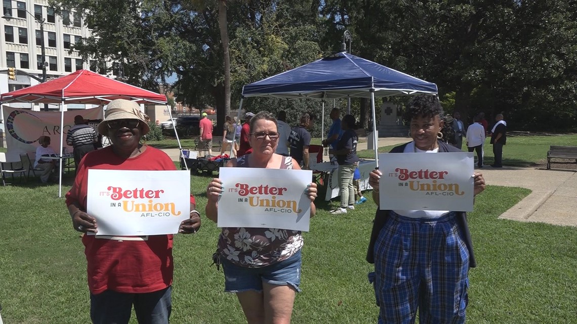 Pro union workers gather at State House on Labor Day | wltx.com