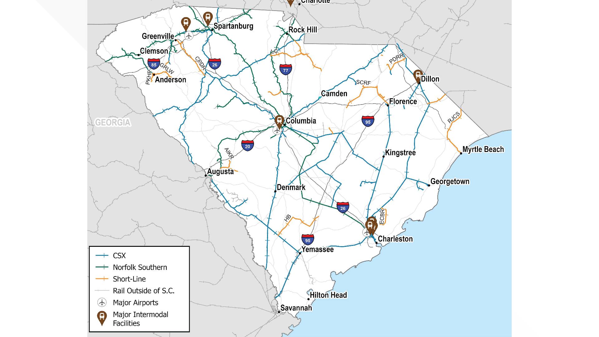 SCDOT wants public input on future of rail roads in SC | wltx.com