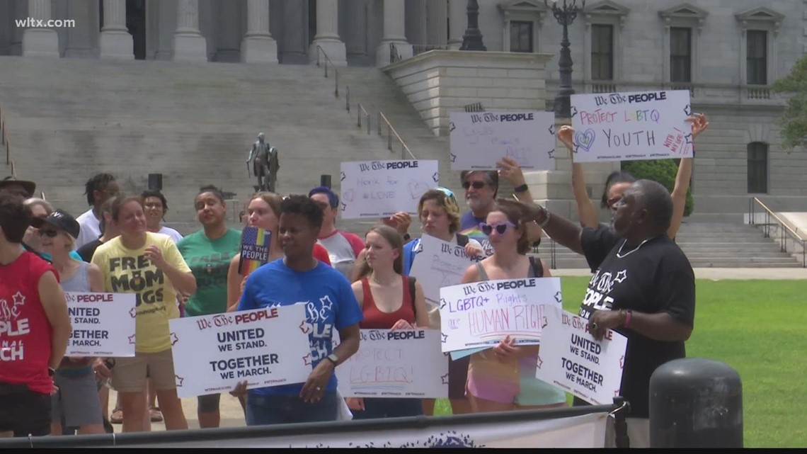 Rally held in front of SC State House in support of March Against Hate ...