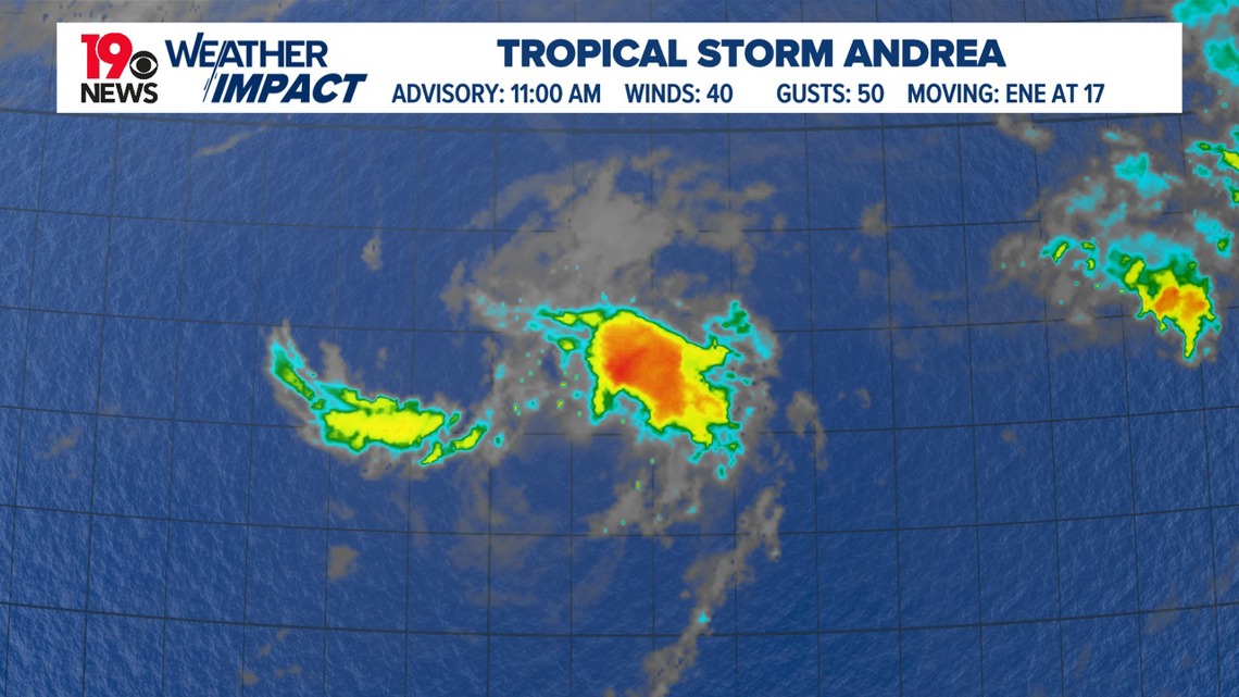 Tropical Storm Andrea becomes first named storm of the season | wltx.com