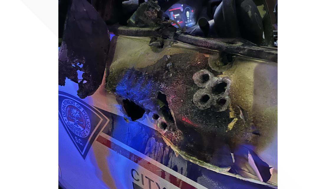 Video shows moment apparent incendiary weapon was fired at SC officer ...