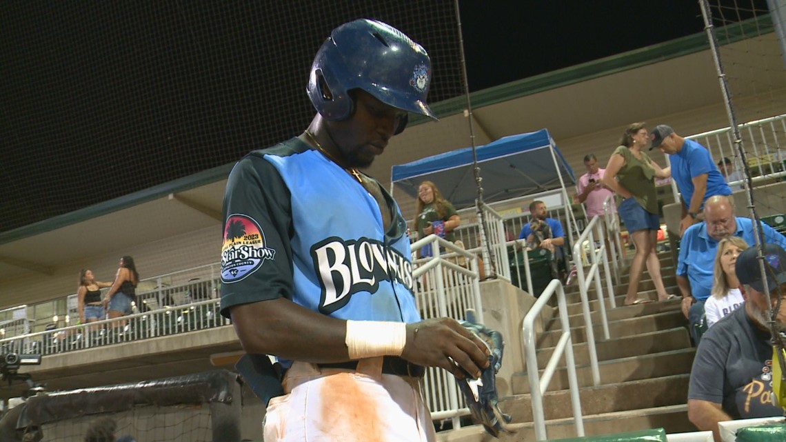 The Lexington County Blowfish roll past the Macon Bacon 14-6 | wltx.com