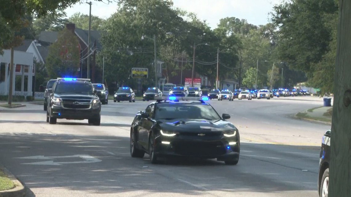 Deputy Jacob Eric Salrin's body receives honor procession to funeral ...