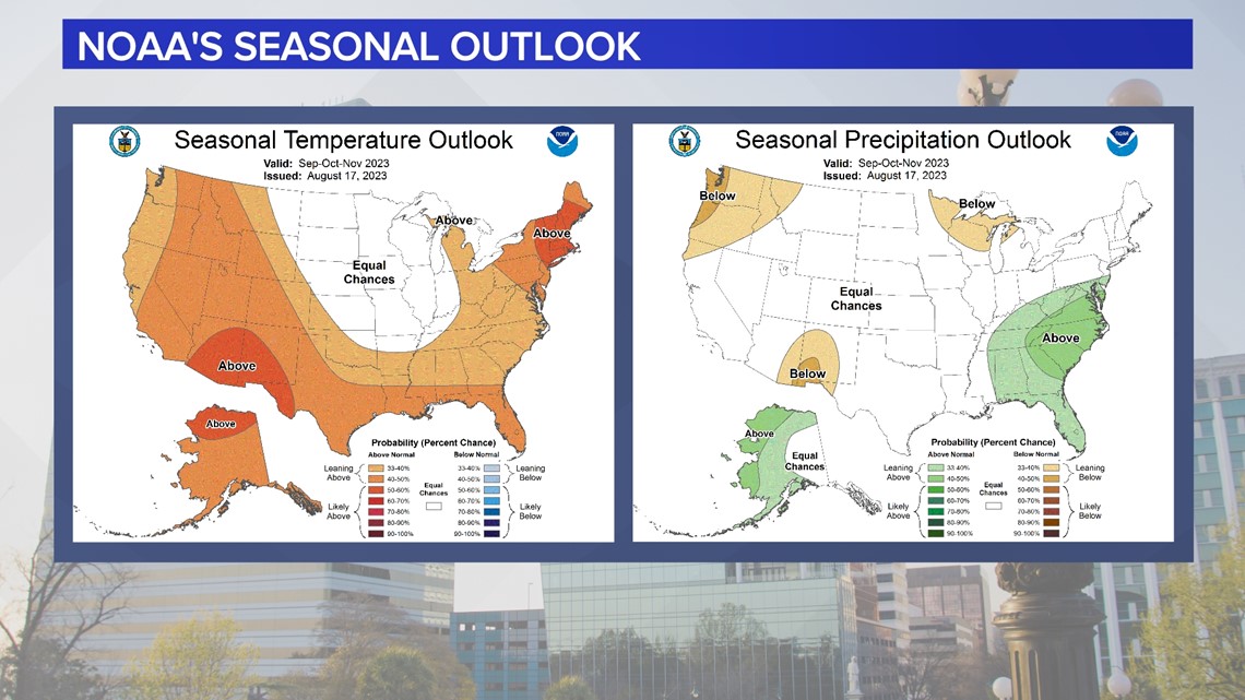 NOAA releases its seasonal outlook for the fall | wltx.com