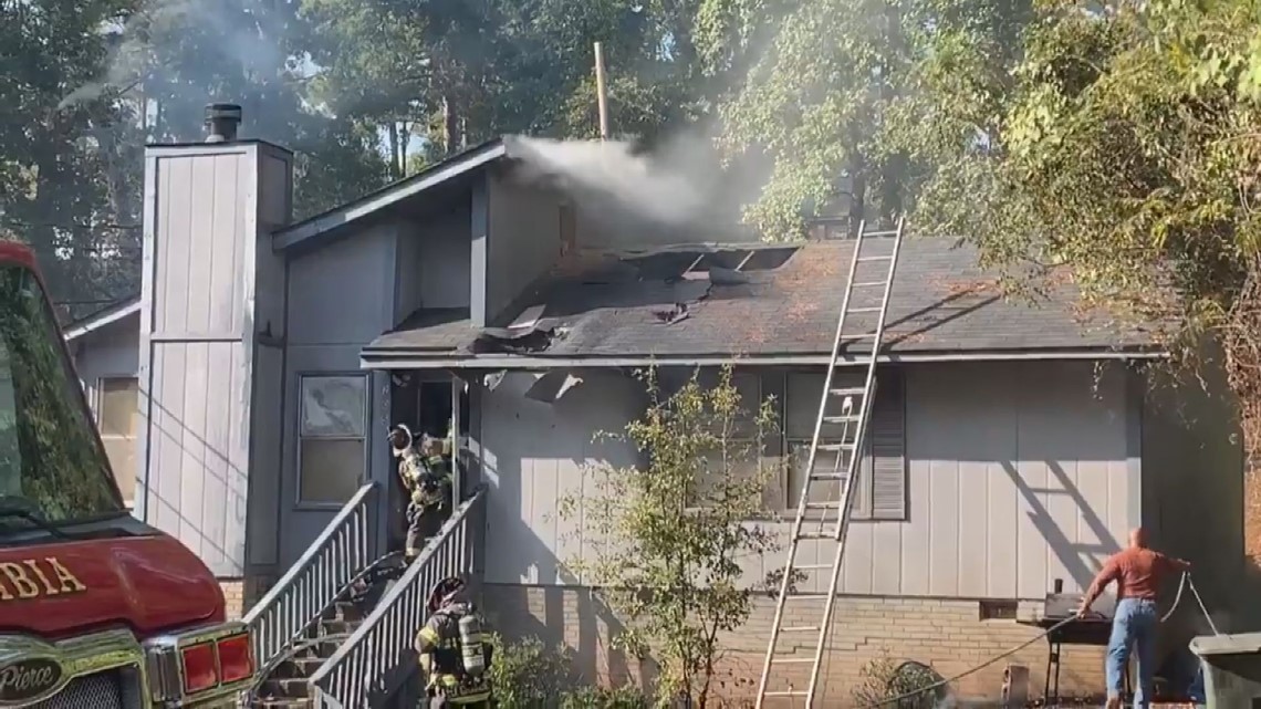 Blown transformer catches house on fire in Columbia | wltx.com