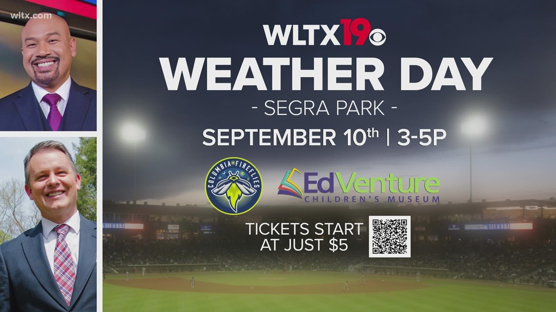 Meet members of the WLTX Weather Team during Weather Day at Segra Park ...