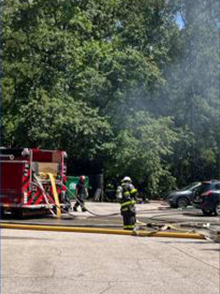 Two-alarm apartment fire on Bush River Road displaces 23 residents ...