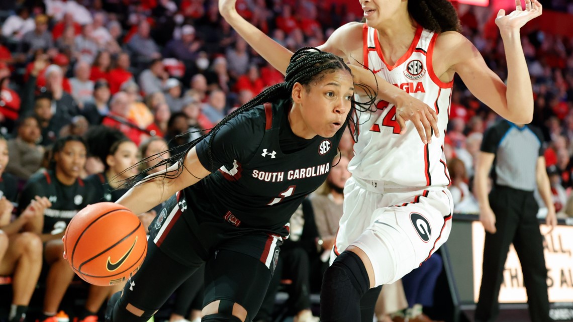 Zia Cooke leads South Carolina Gamecocks to win over Georgia | wltx.com