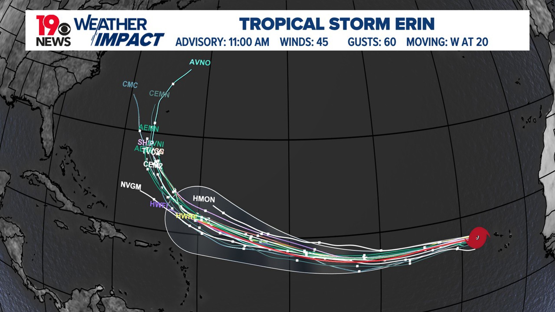 Tropical Storm Erin forms over the Atlantic | wltx.com