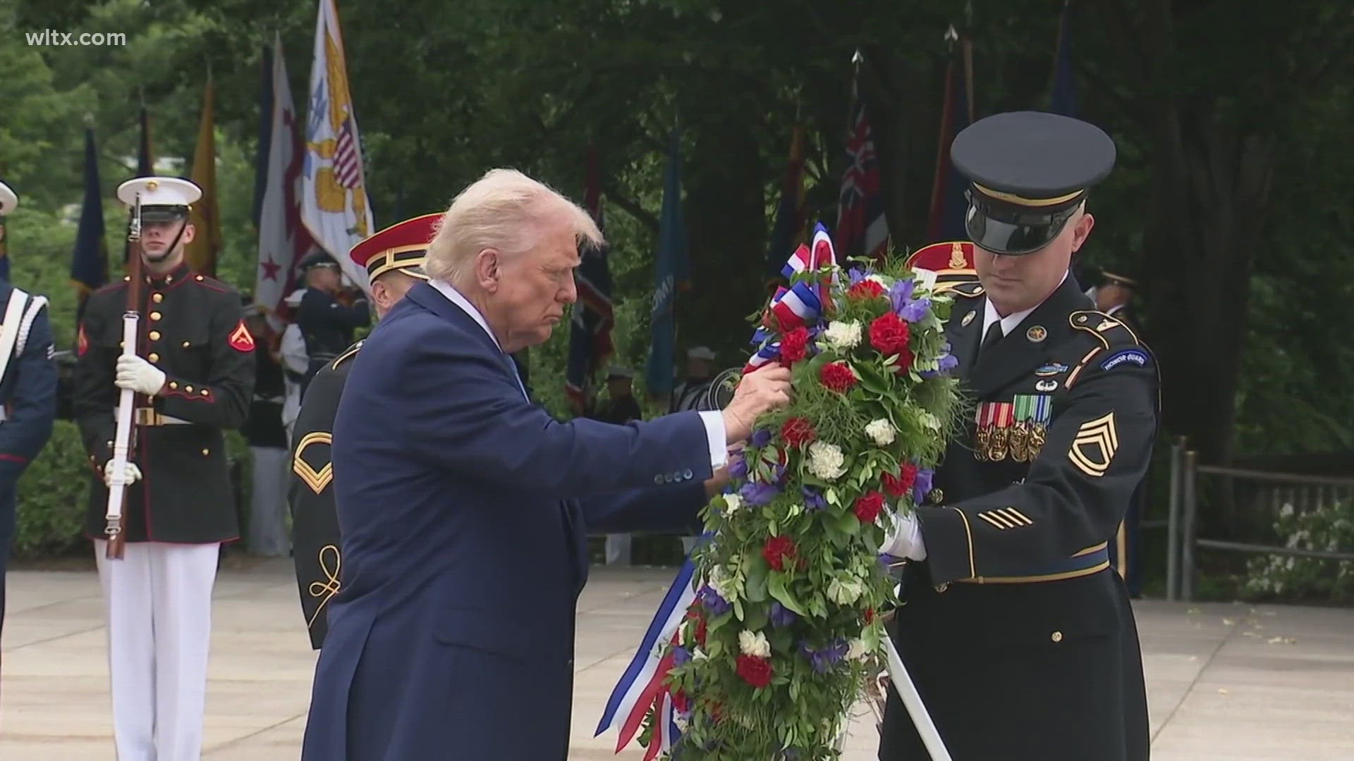 Trump marks Memorial Day at Arlington National Cemetery | wltx.com