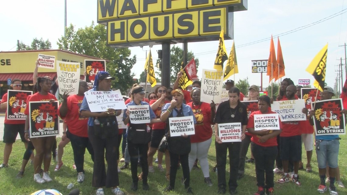 Waffle House employees strike at Garners Ferry spot in Columbia | wltx.com