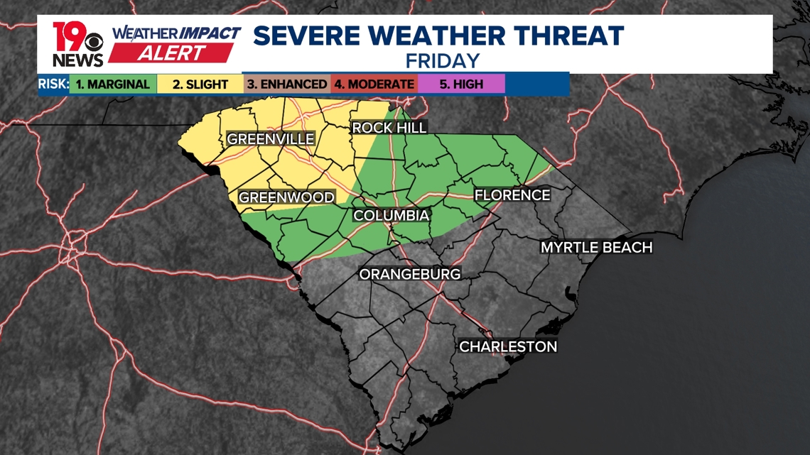 Weather Impact Alert: Strong to severe storms possible Friday night, Saturday | wltx.com