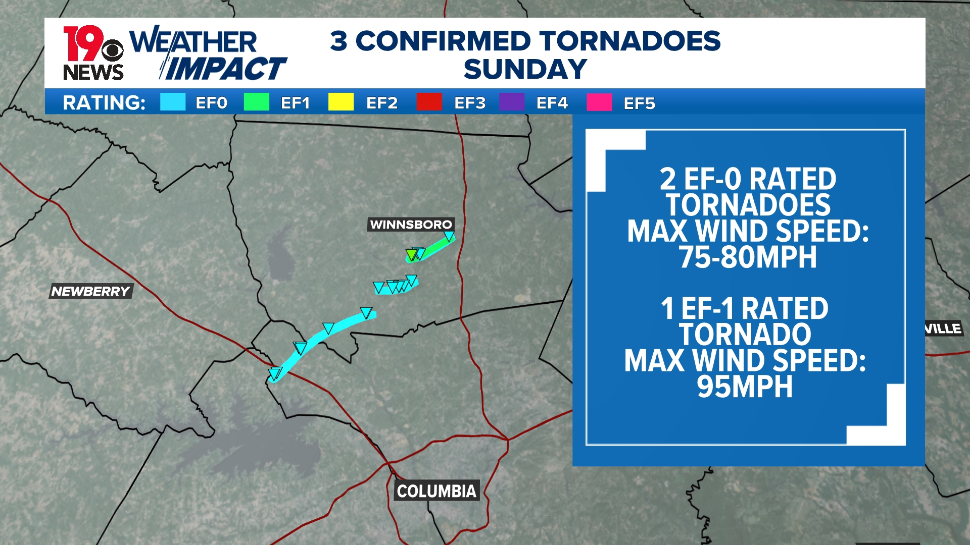 Three tornadoes confirmed in South Carolina Midlands after storms | wltx.com
