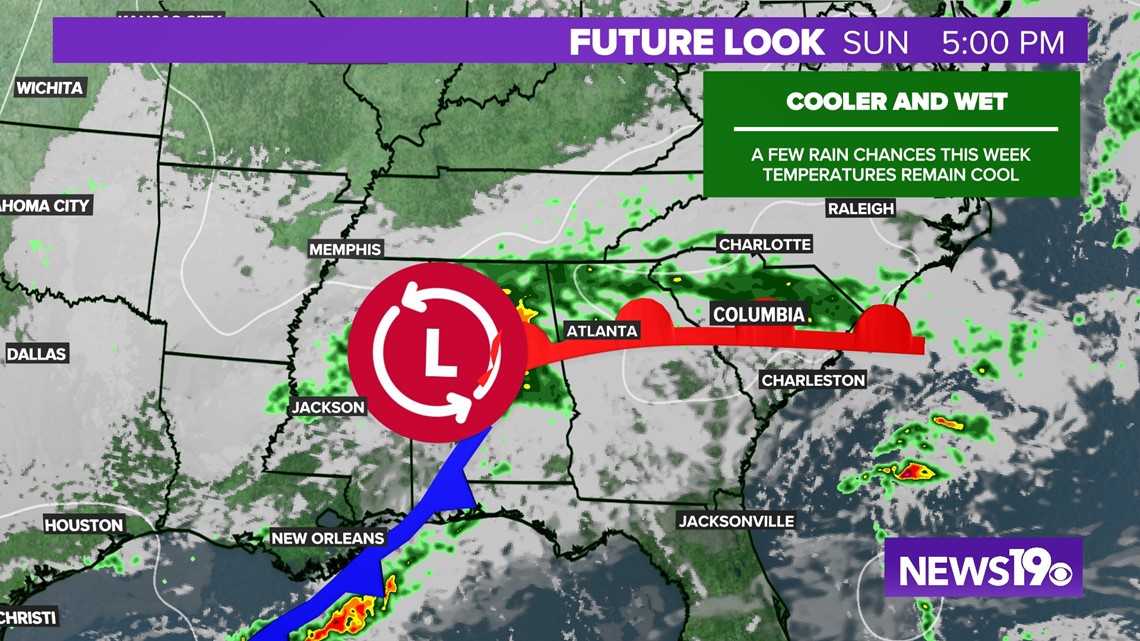 Sunday South Carolina rain chances before sunny skies return | wltx.com