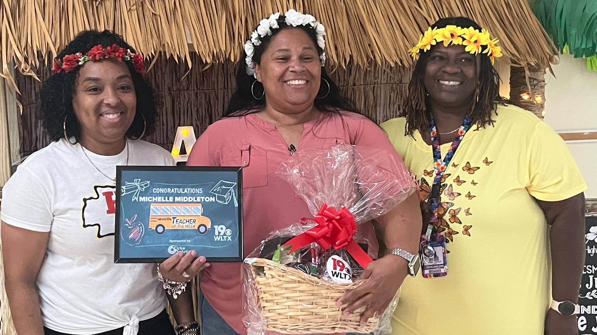 Michelle Middleton is News19's Teacher of the Week | wltx.com