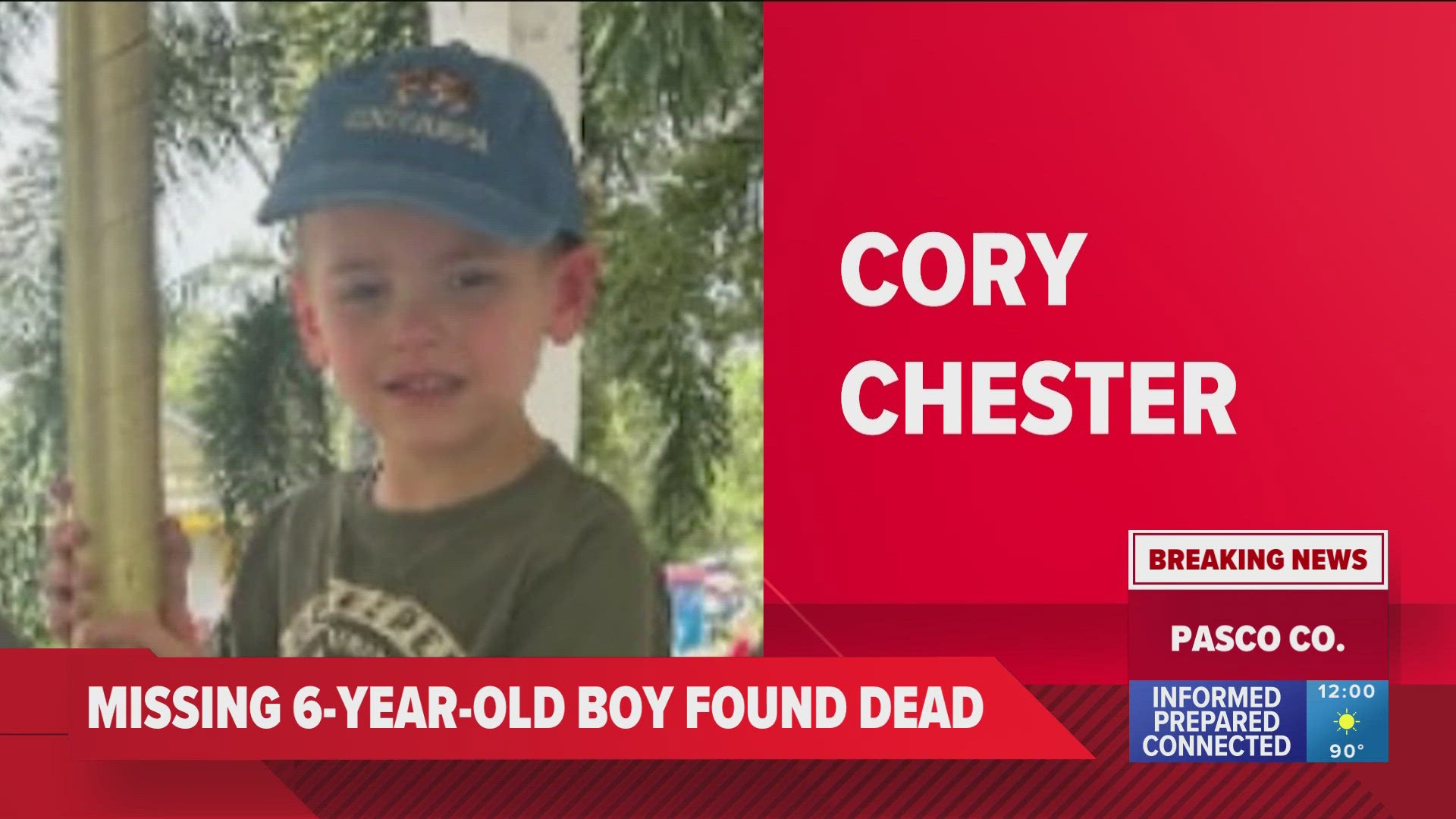 Missing boy found dead in Pasco County, FL | wltx.com
