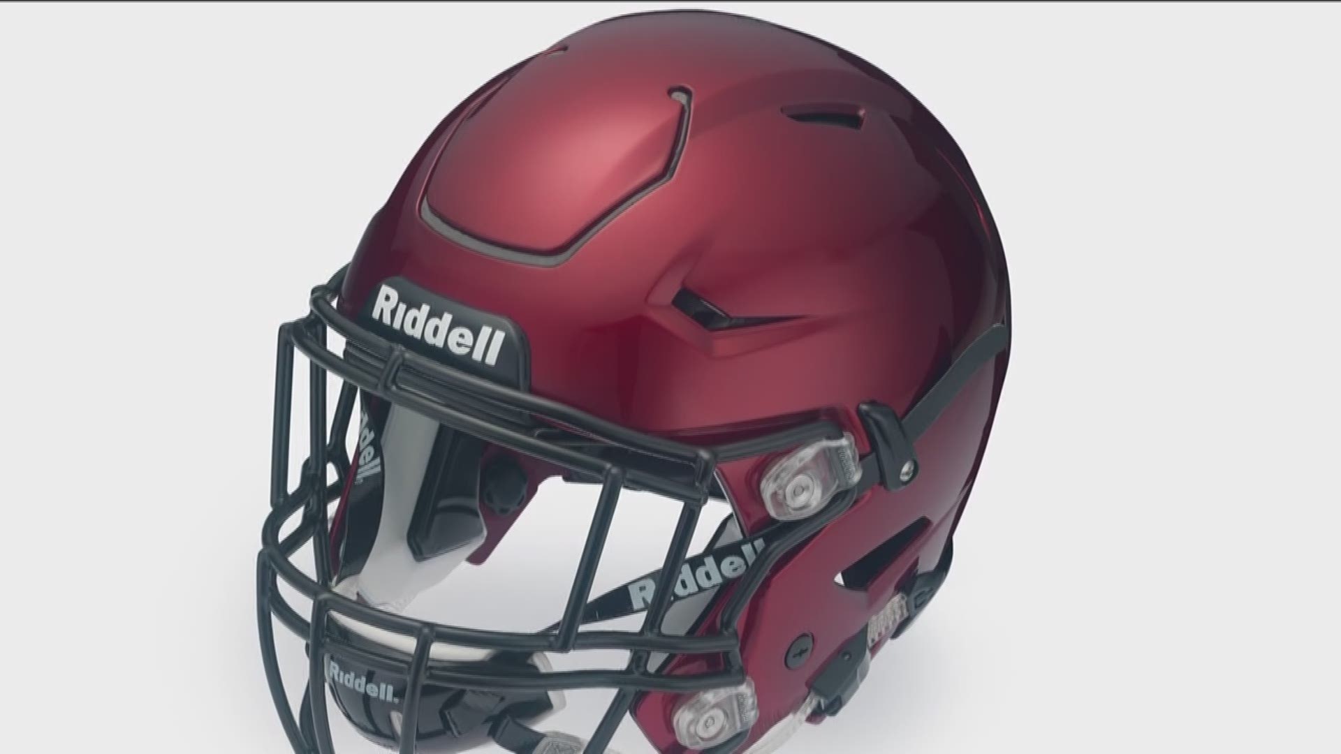 This is the helmet a high school football player was wearing when he ...