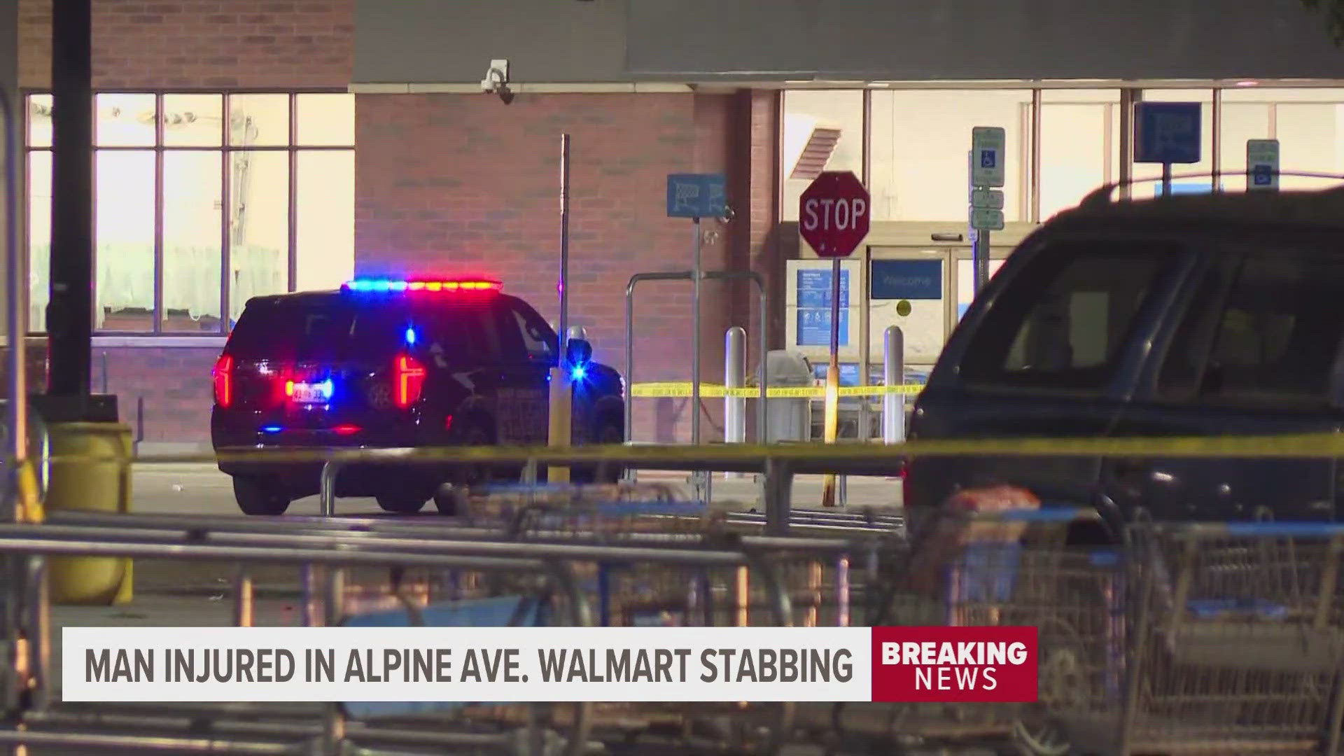 Suspect hit by bystander's car after stabbing one person in Alpine Ave ...