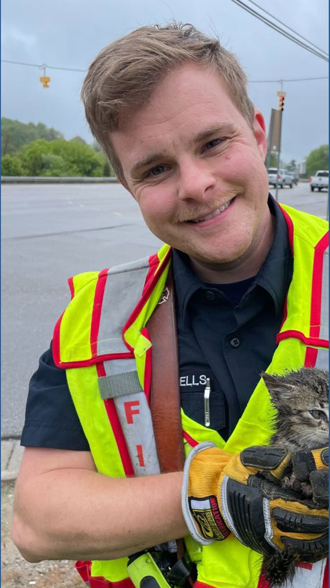 Walker firefighters rescue kitten from storm pipe near I-96 on ...