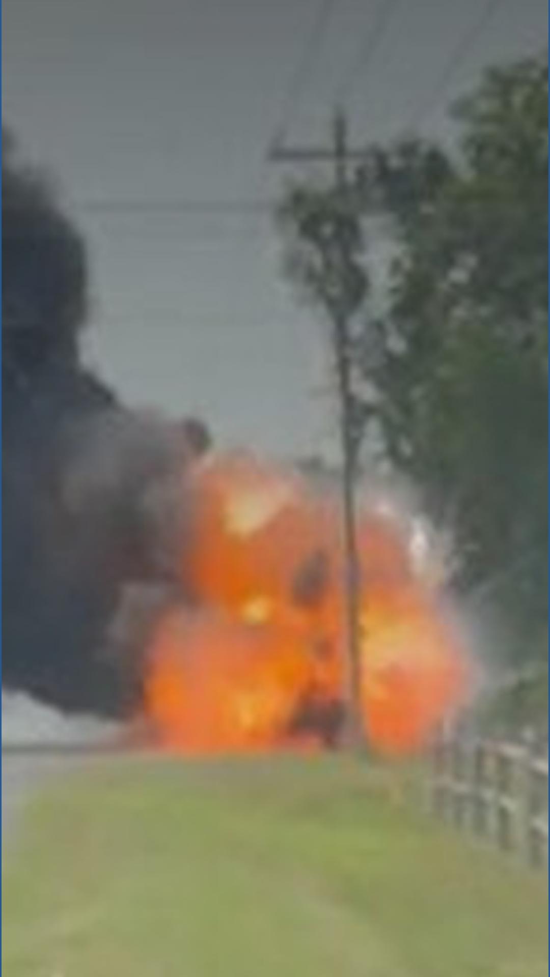 Roadside car fire ends in explosion, but everyone escapes serious ...